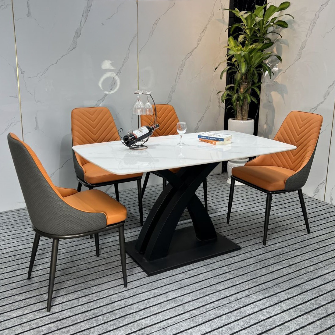 Bộ Bàn Ăn 4 Ghế Sang Trọng – Z122 Mộc Sofa
